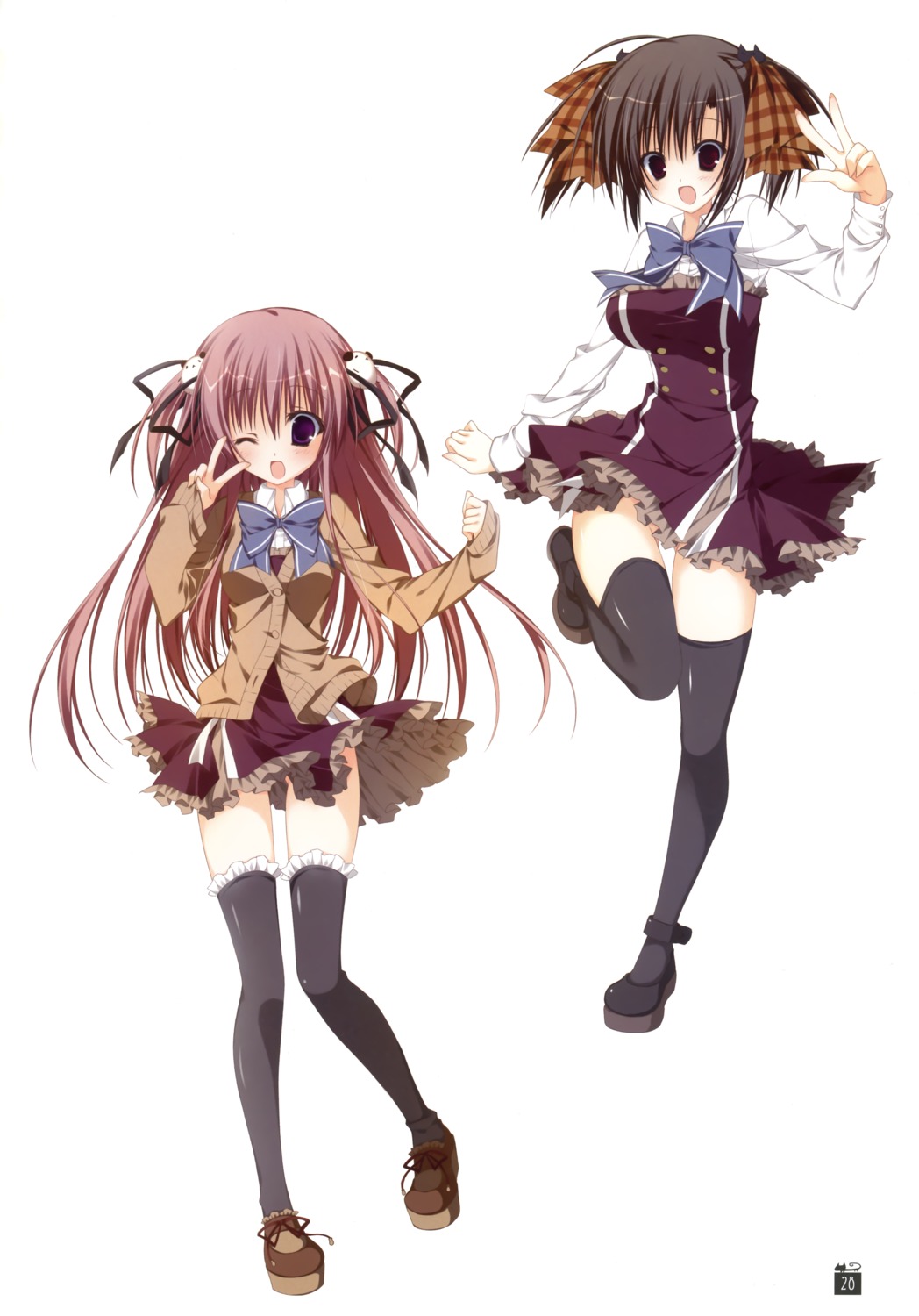 inugami kira ebiten kanamori hakata todayama kyouko seifuku thighhighs | #247240 | yande.re